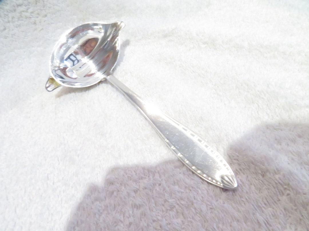 Ladle Fat Skinny Silver Metal Goldsmith Christofle Model Albatross Mid 20th C Silver-plated Fat ...