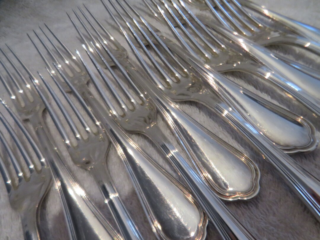 12 Silver Metal Table Forks Goldsmith Christofle Model - Etsy