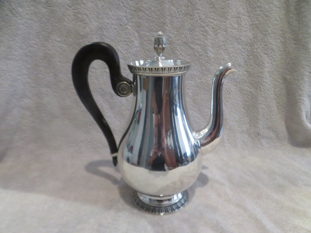 Beautiful 1.1L Silver Metal Coffee Maker Empire Style Goldsmith ...