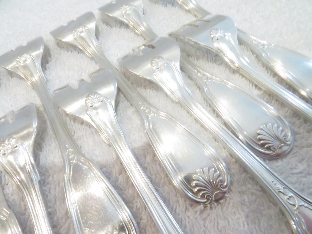 9 Oyster Forks Silver Metal Louis XIV Goldsmith Goldsmith - Etsy