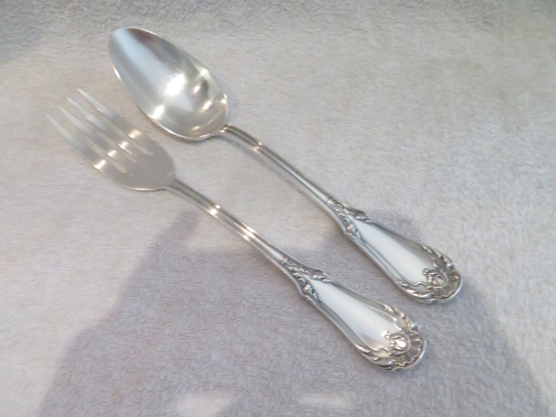 Spoon Fork With Silver Metal Stew Style Louis XIV Goldsmith SFAM ...