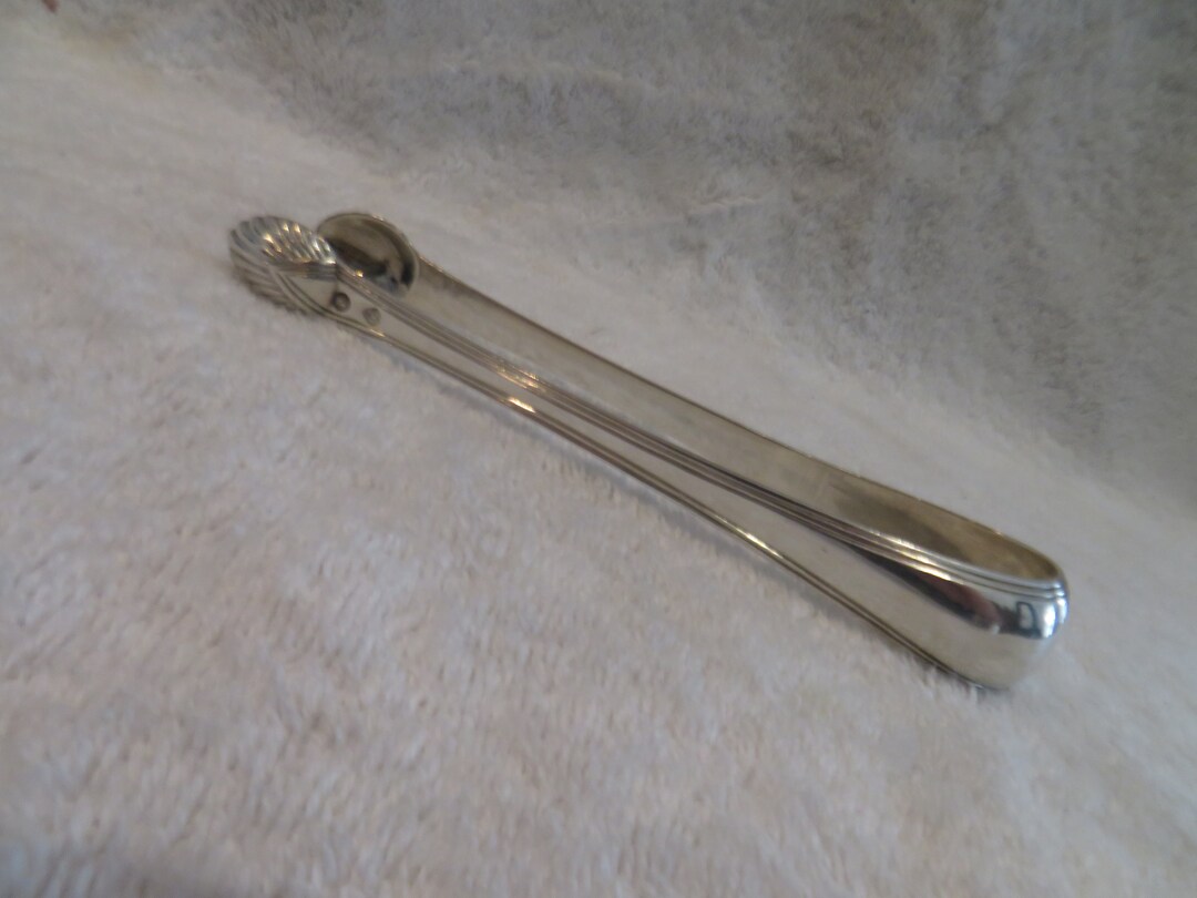 Silver Sugar Tongs 950 Vieillard Hallmark 1819 1838 Shell Sockets ...