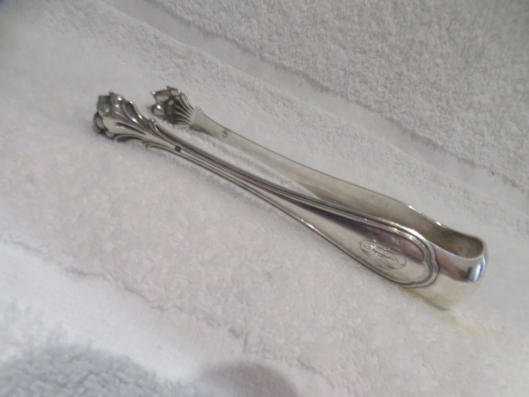 950 Silver Sugar Tongs With 19th-century French Border Decoration ...