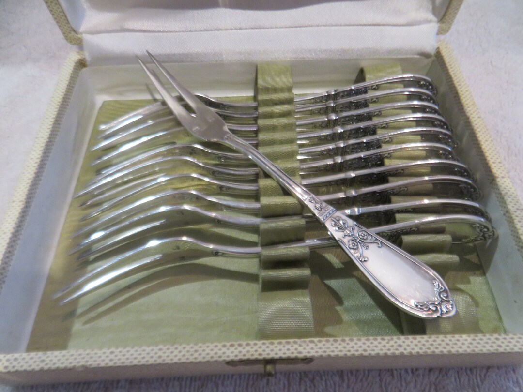 11 Silver Metal Snail Forks Empire Style Goldsmith Vuillermet in Lyon ...