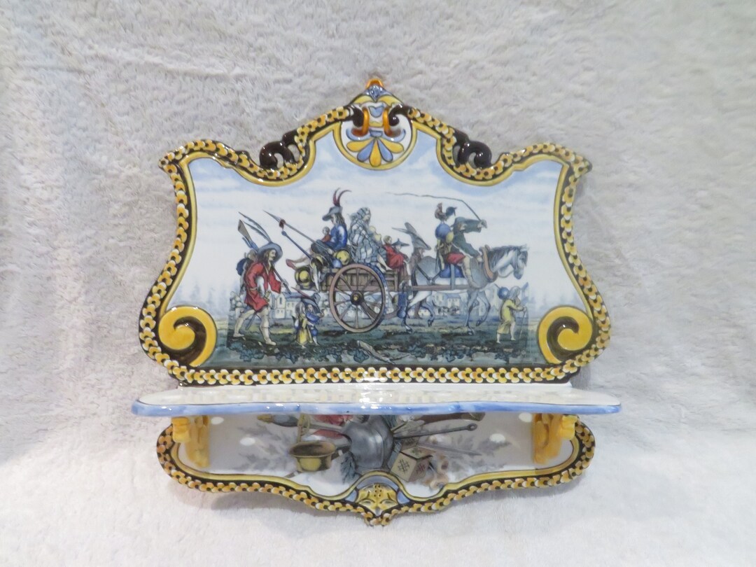 Superb and Rare Pipe Holder in Faience of Gien Stamp 1866 Model Callot ...