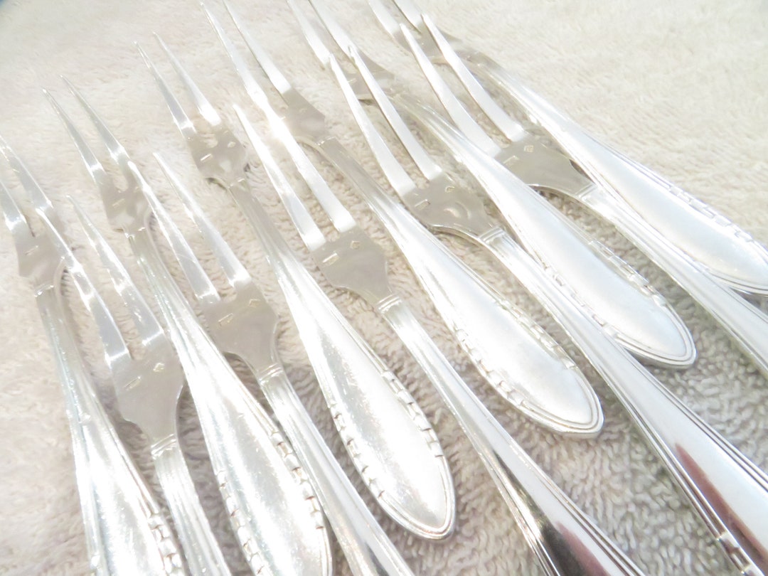 11 Silver Plated Snail Forks Art Deco Style Goldsmith Argental French ...