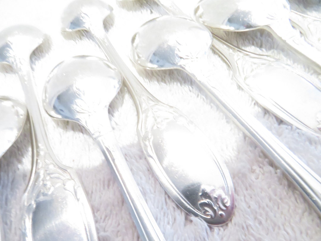 12 Silver-plated Coffee Spoons Louis XVI Style Goldsmith Christofle ...