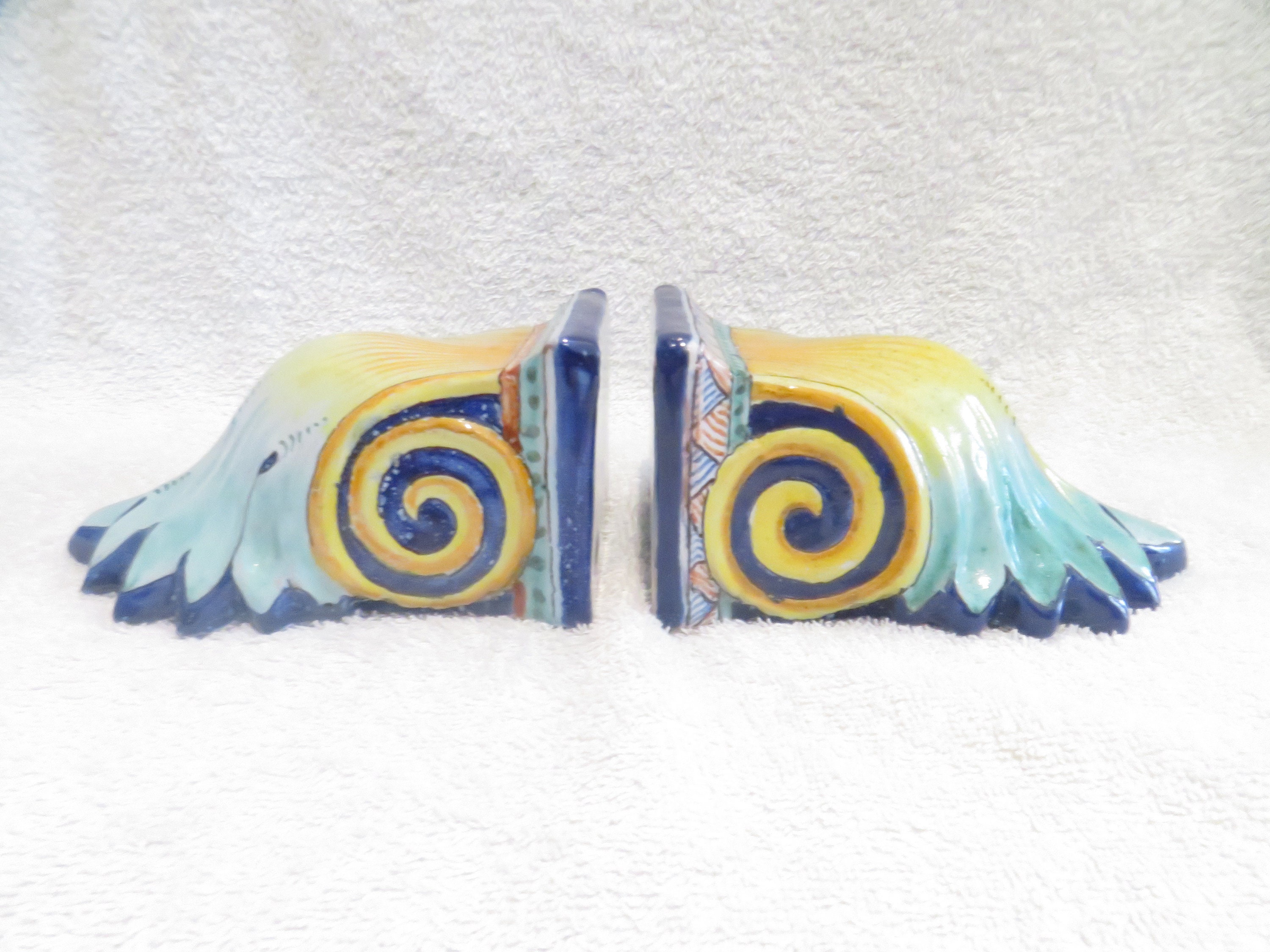 Rare Pair of Small Wall Bracket Faience De Nevers Factory Antoine ...