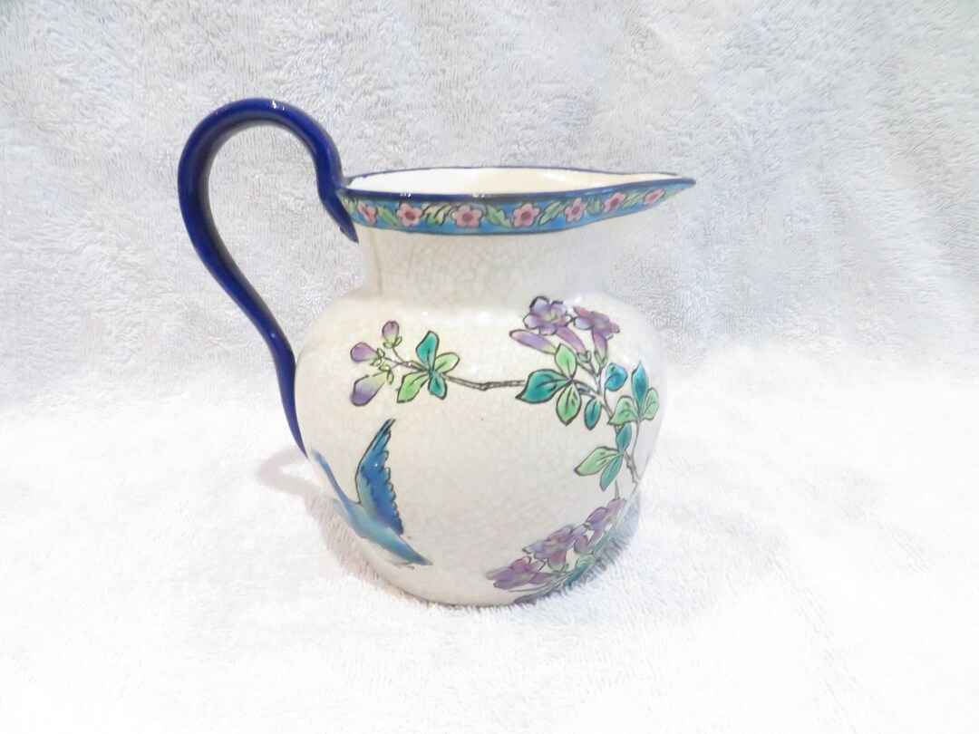 Beautiful Creamer Milk Jug With Longwy Enamel Japanese Decoration With ...