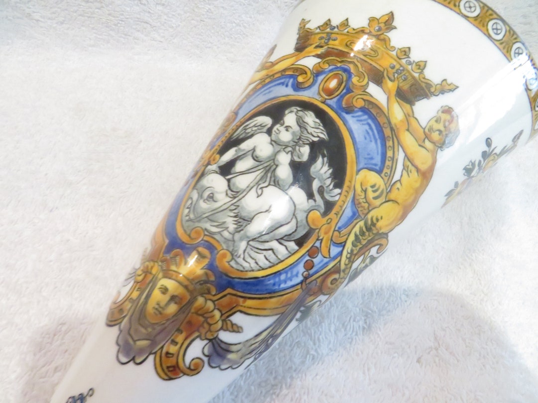 Bouquetière Murale Faience De Gien stamp 1875 Renaissance Decoration ...