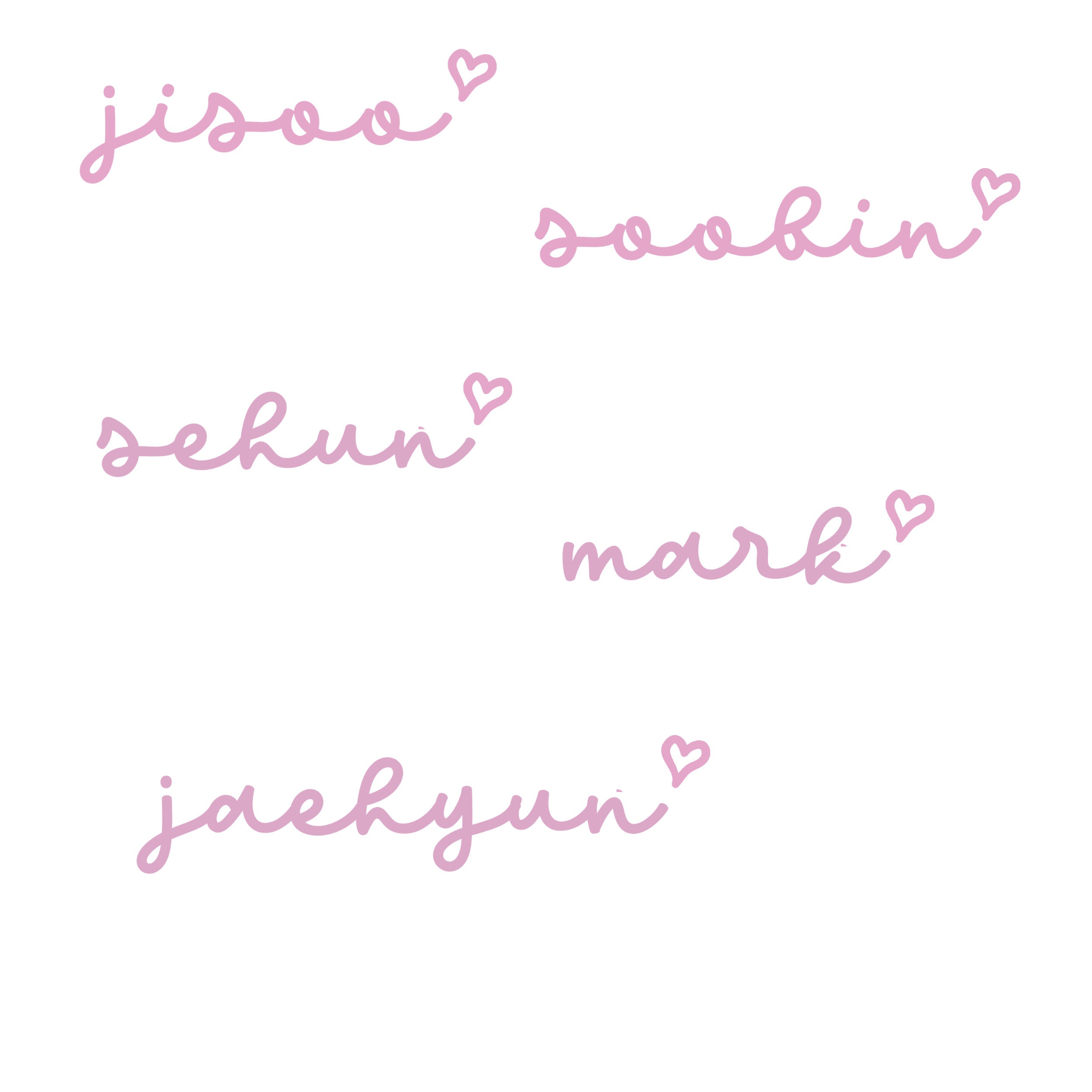 KPOP Custom Vinyl Name Heart Design | Etsy