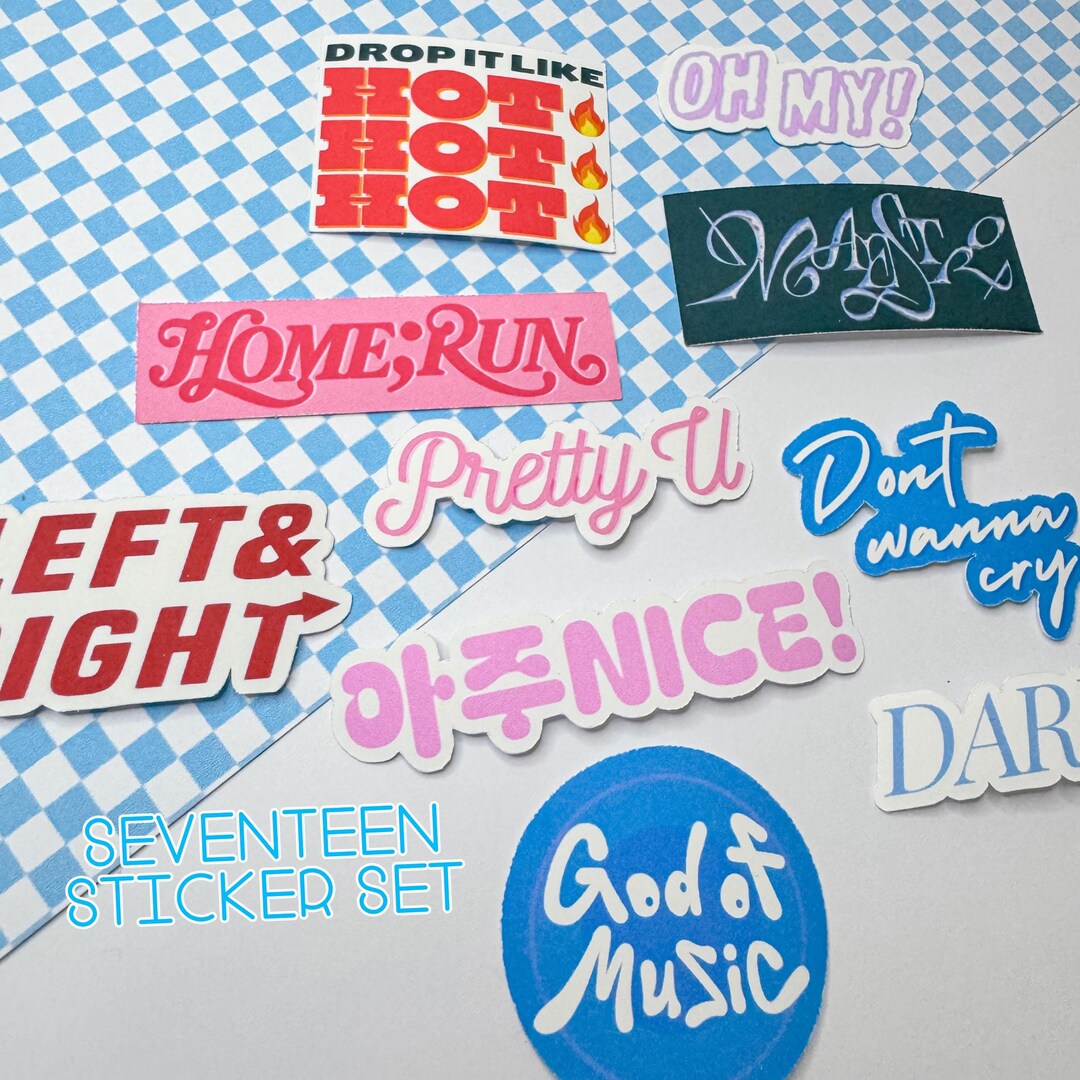 Seventeen SVT Songs Sticker Set - Etsy