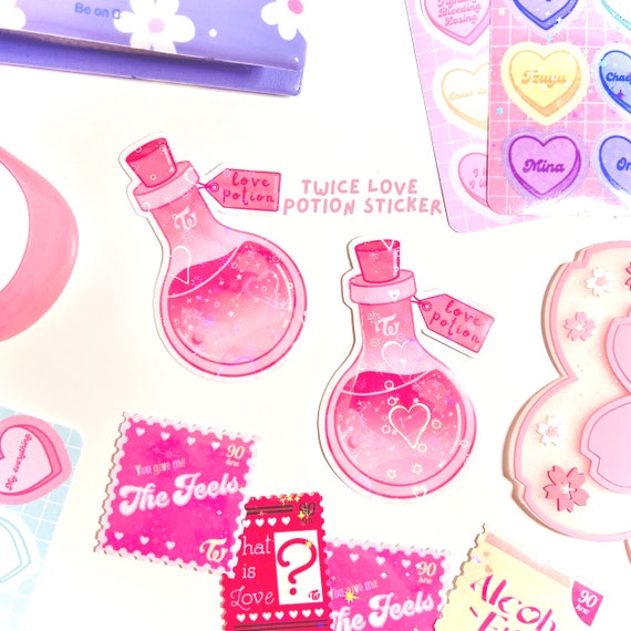 Paper Love Potion Bottle Sticker Holographic Paper & Party Supplies ...