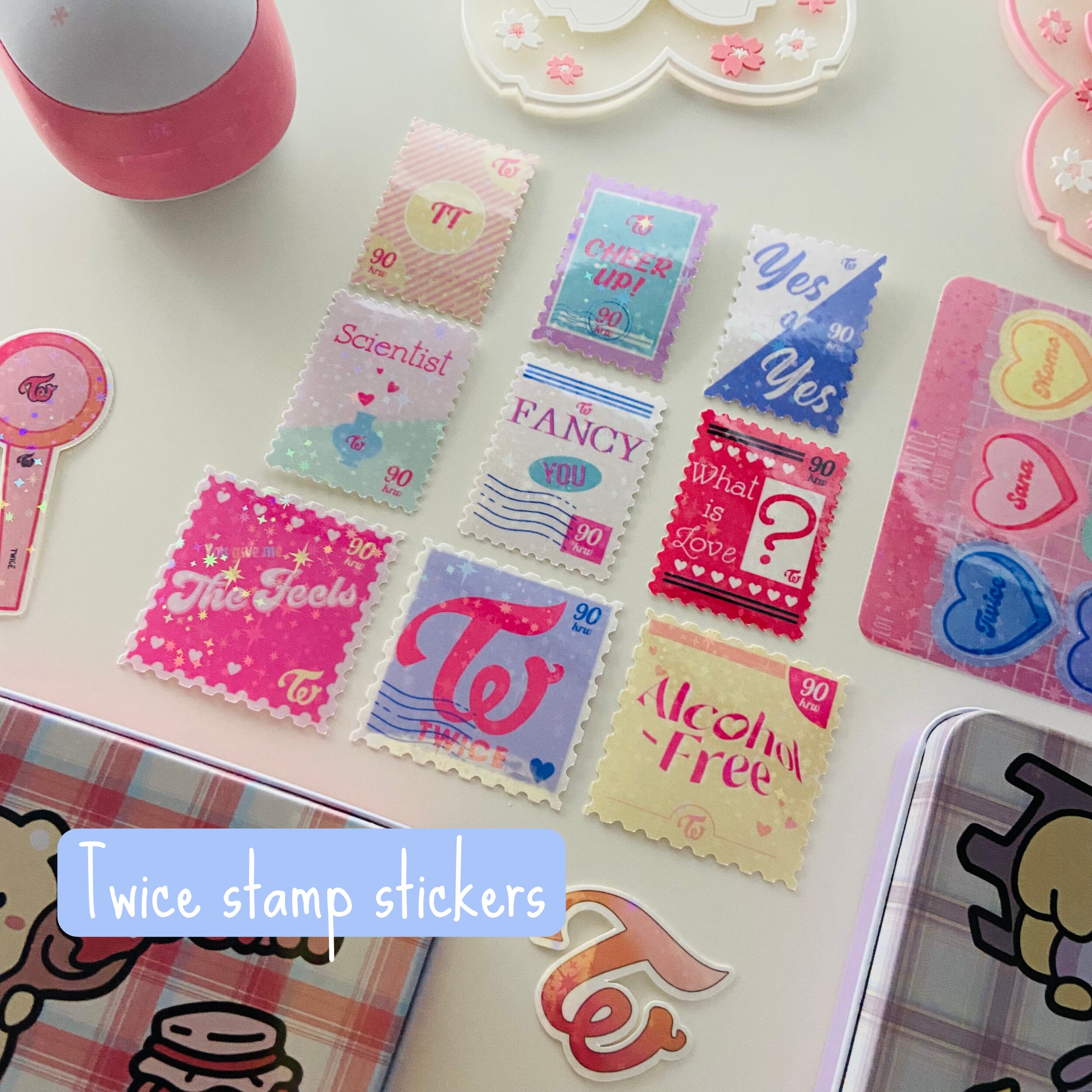Stickers, Labels & Tags Paper Holographic Stamp Sticker Set KPOP Boy ...