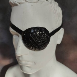 Genuine Crocodile Leather Eye Patch, LEFT Eye, Eye Patch, Man Eye Patch ...