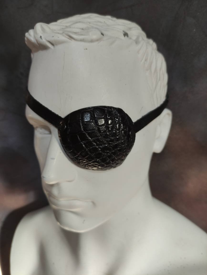 Genuine Crocodile Leather Eye Patch LEFT Eye Eye Patch Man - Etsy