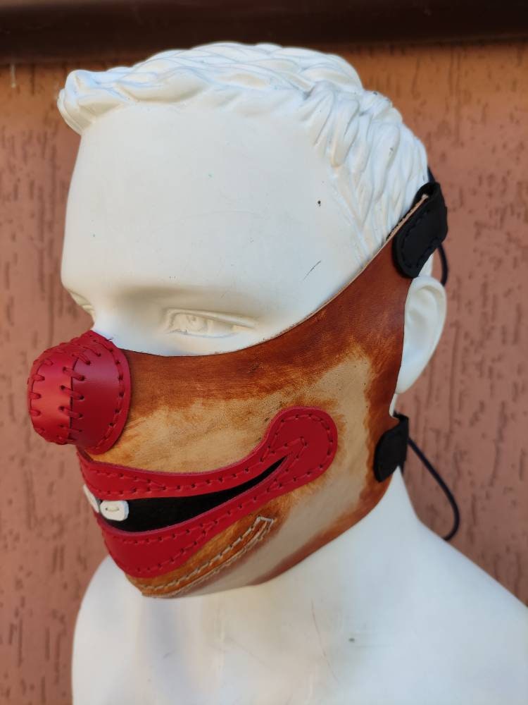 Leather Clown Mask Steampunk Mask Clown Mask Mask for - Etsy