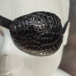 Genuine Crocodile Leather Eye Patch, LEFT Eye, Eye Patch, Man Eye Patch ...