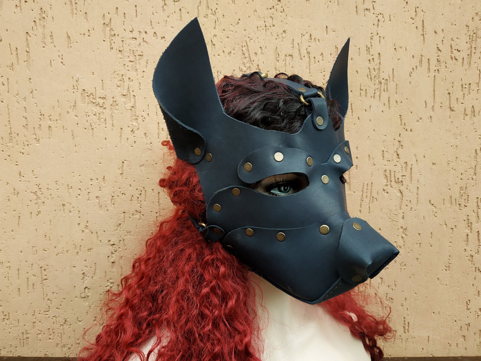 Leather Dog Mask Facemask Puppy Mask Pet Play Pup Hood - Etsy