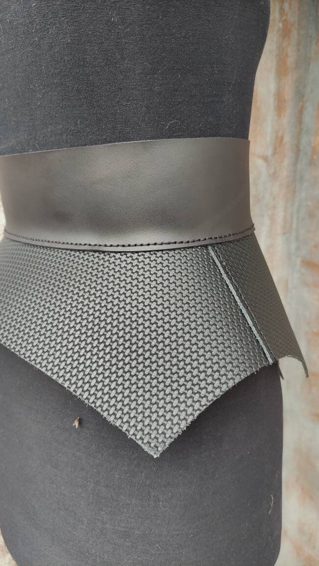 Basque Leather Belt Leather Peplum Skirt Wide Waist Skirt - Etsy