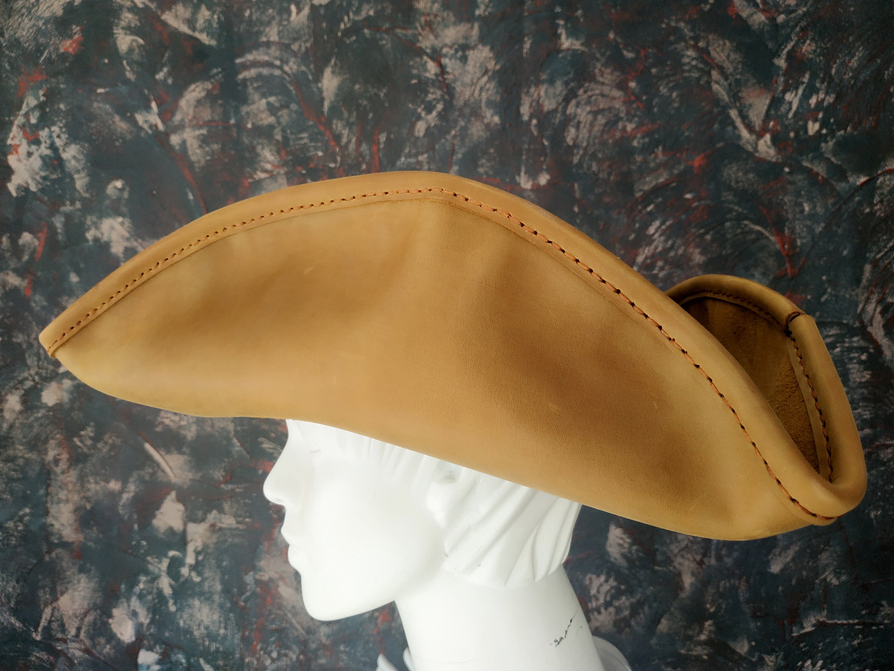 Leather Tricorn Pirate Hat LARP SCA Renaissance Pirate Hat - Etsy