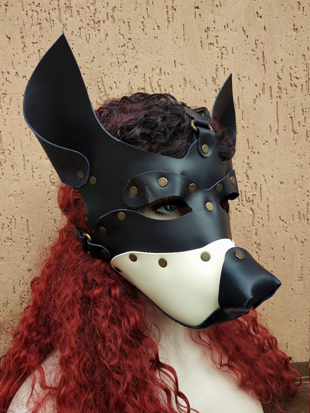 Leather Dog Mask Facemask Puppy Mask Pet Play Pup Hood - Etsy