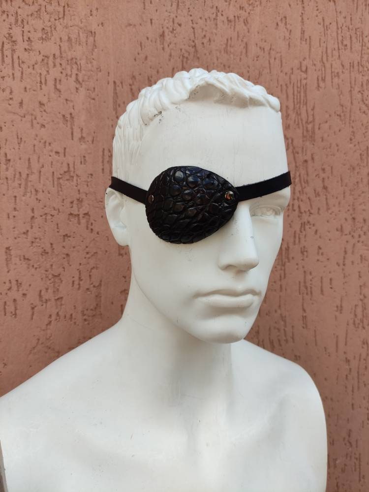 Genuine Crocodile Leather Eye Patch Right Eye Eye Patch Man - Etsy