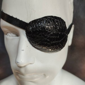Genuine Crocodile Leather Eye Patch, LEFT Eye, Eye Patch, Man Eye Patch ...