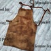Leather Work Apron With Brass Buckles and Pockets Geniune - Etsy
