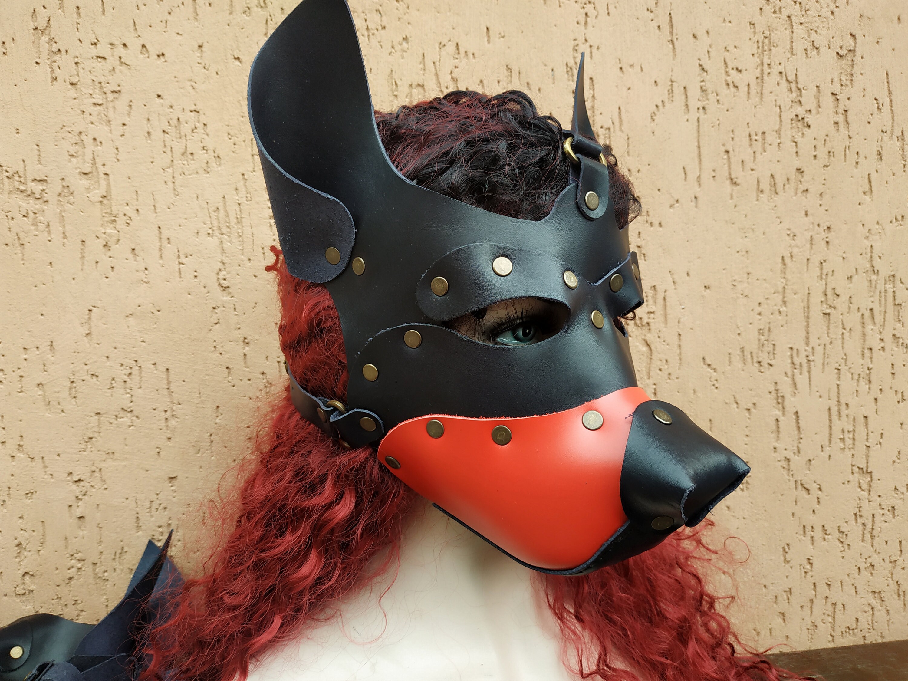Leather Dog Mask Facemask Puppy Mask Pet Play Pup Hood - Etsy