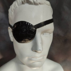 Genuine Crocodile Leather Eye Patch, RIGHT Eye, Eye Patch, Man Eye ...