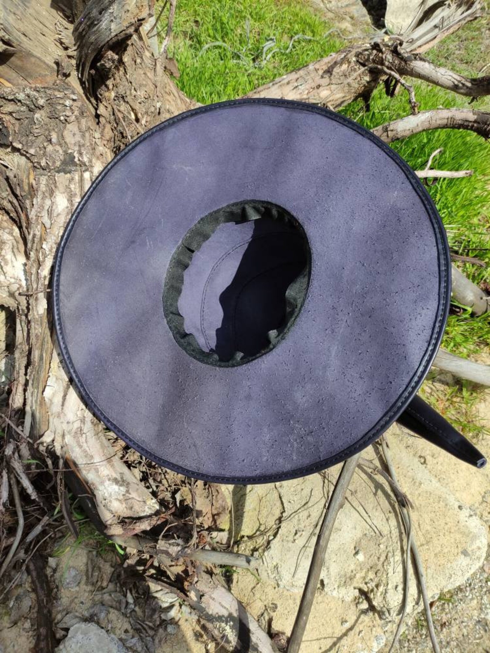 Leather Witch Wizard Hat Geniune Leather Pixie Halloween | Etsy