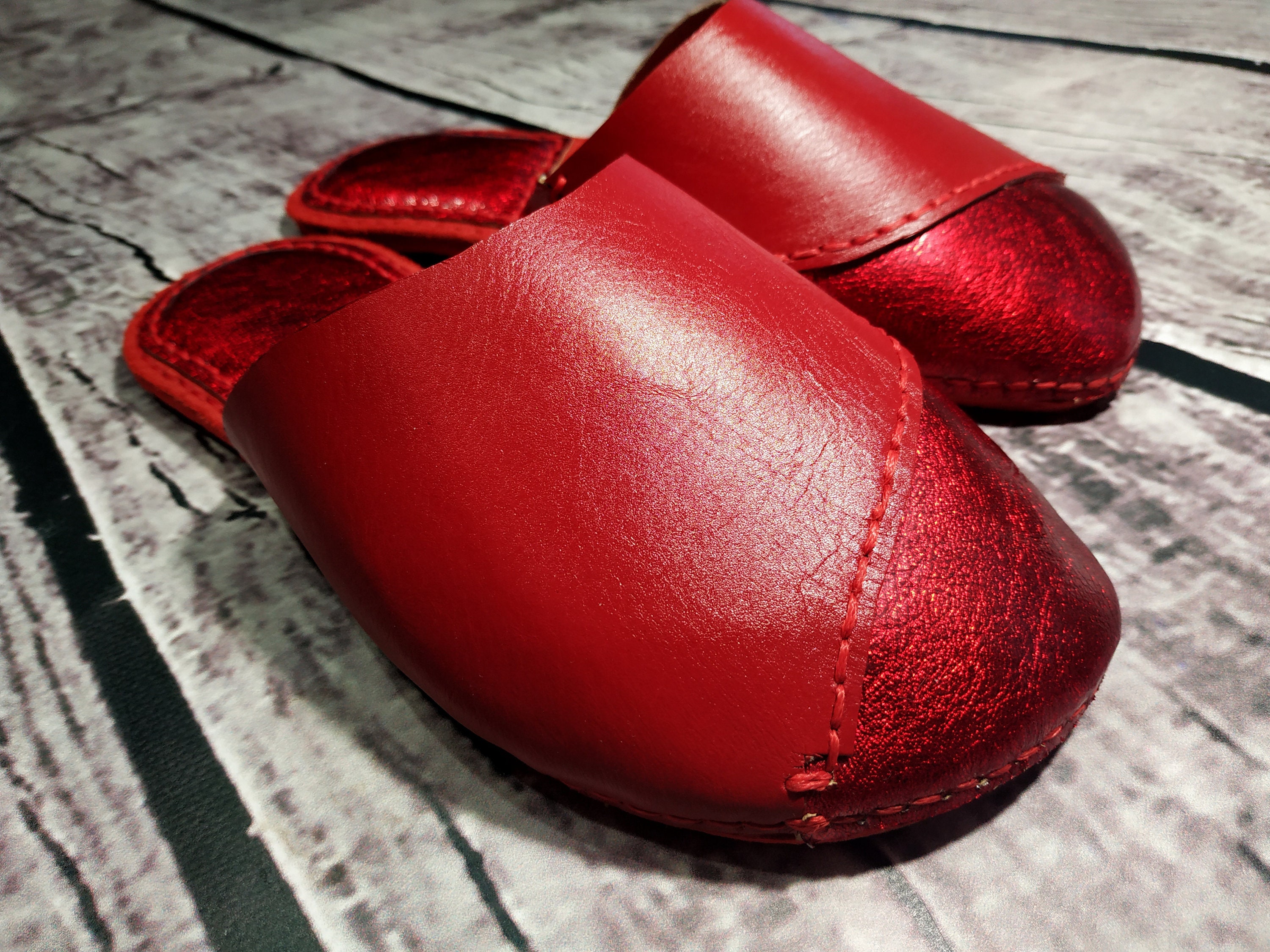 Handmade leather slippers for women | Etsy