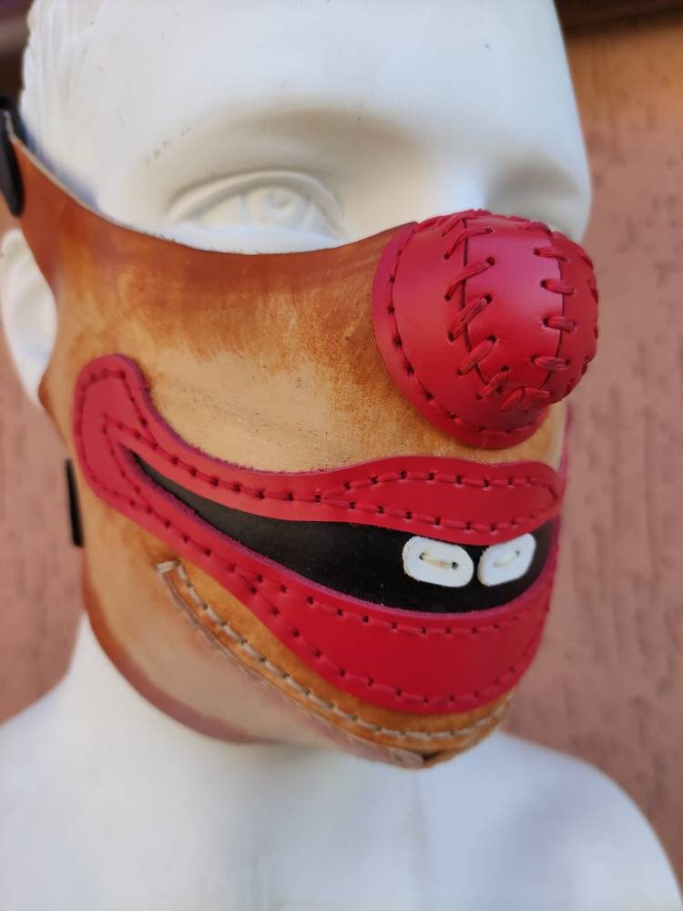 Leather Clown Mask Steampunk Mask Clown Mask Mask for - Etsy