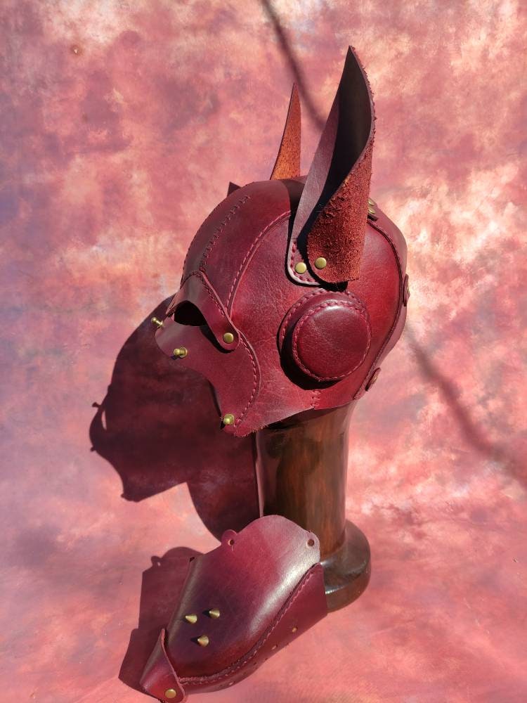 Leather dog mask Puppy play hood PetPlay Fetish Mask | Etsy