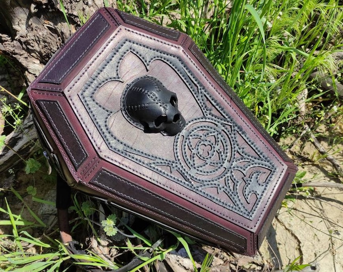 Leather Coffin Backpack, Coffin Bag, Leather Coffin - Etsy