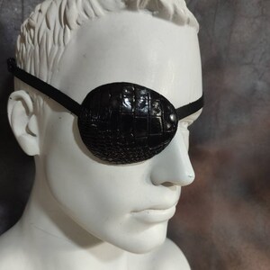 Genuine Crocodile Leather Eye Patch, RIGHT Eye, Eye Patch, Man Eye ...