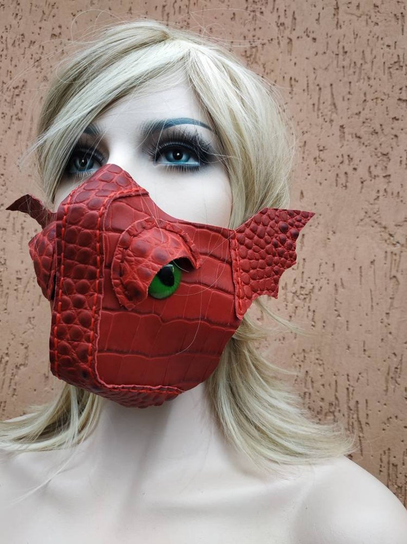 Leather Mask Steampunk Mask Dragon Mask Mask for - Etsy