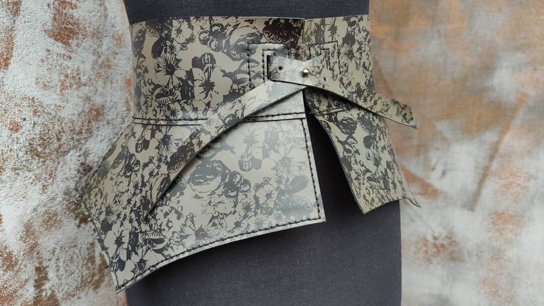 Basque Leather Belt Leather Peplum Skirt Wide Waist Skirt - Etsy