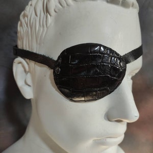 Genuine Crocodile Leather Eye Patch, RIGHT Eye, Eye Patch, Man Eye ...