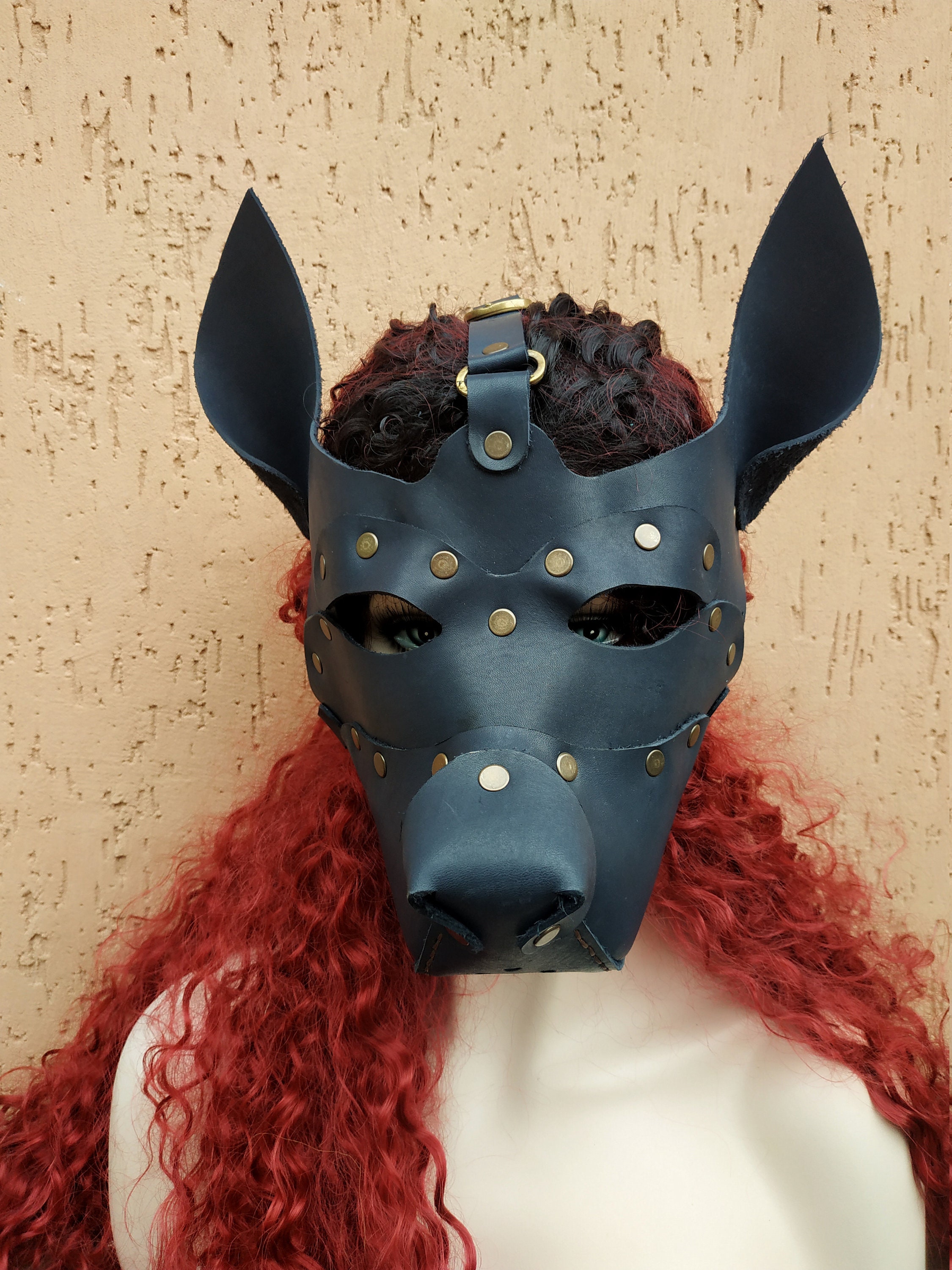 Leather Dog Mask Facemask Puppy Mask Pet Play Pup Hood - Etsy Canada