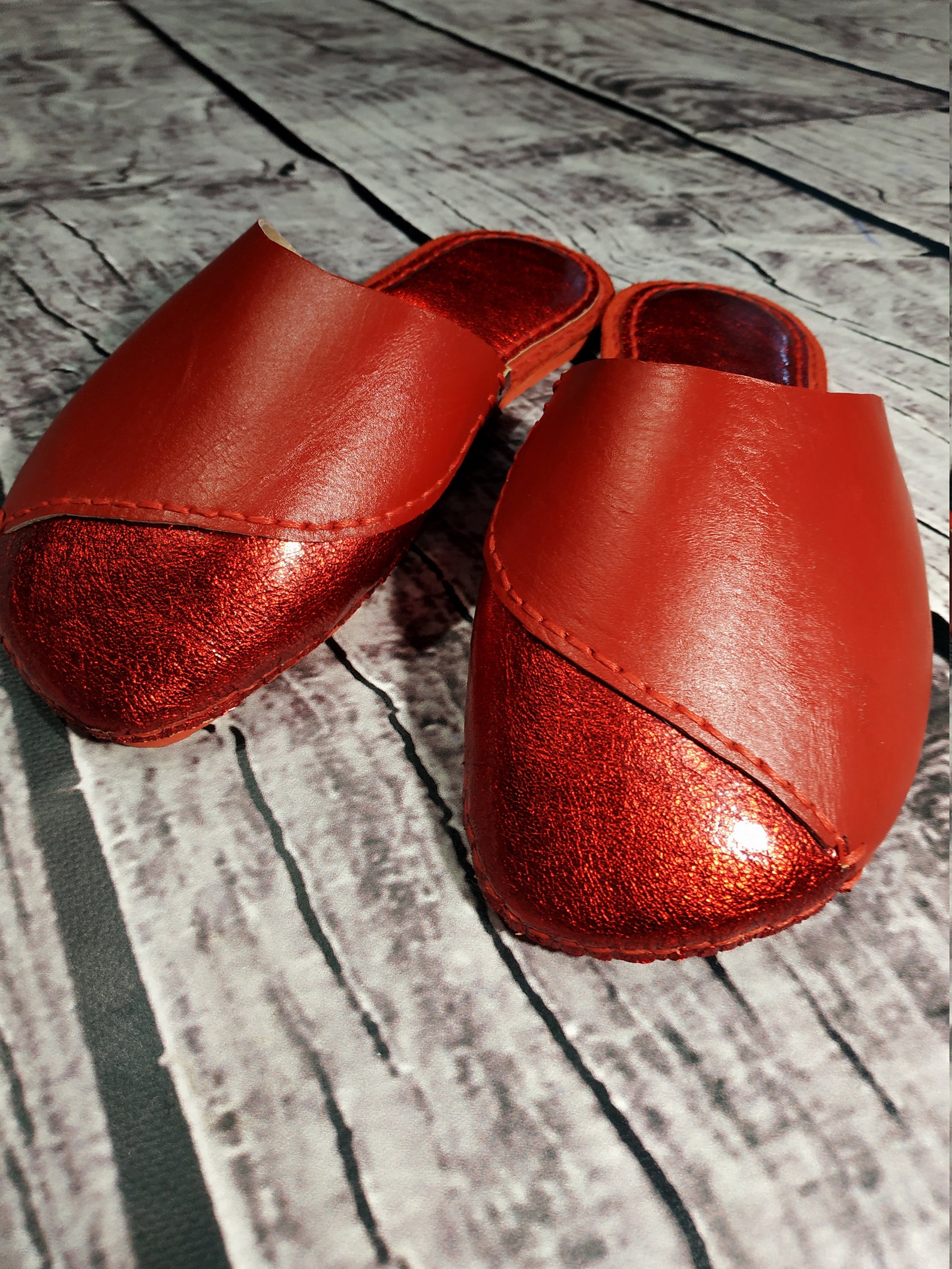 Handmade leather slippers for women | Etsy