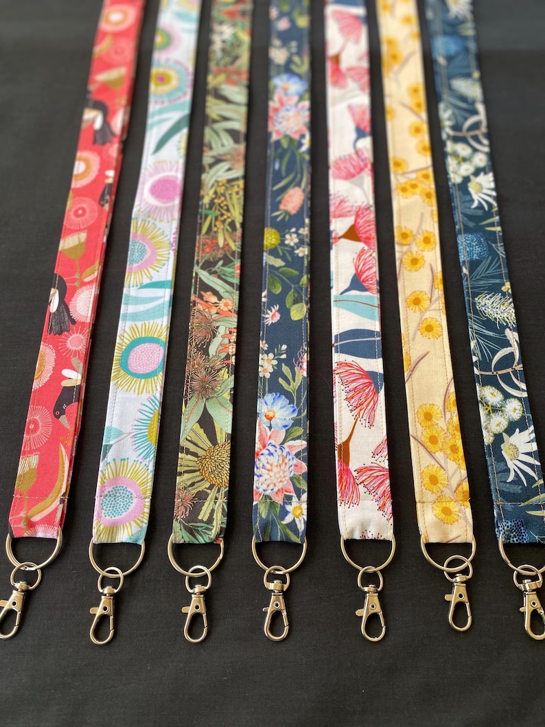 Floral Australiana Lanyard: Native Flowers & Birds - Etsy Australia
