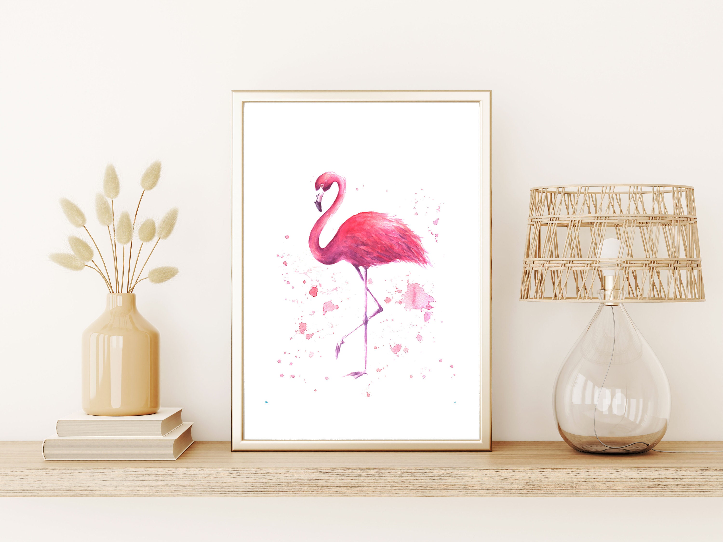 Flamingo Wall print Flamingo poster Flamingo art Girls | Etsy