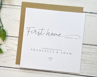 Handmade Personalised New Home Card - Etsy UK