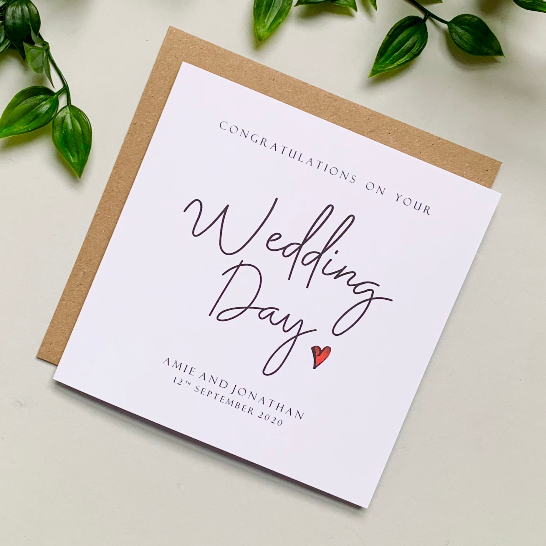 Personalised Congratulations on your Wedding Day card Wedding | Etsy