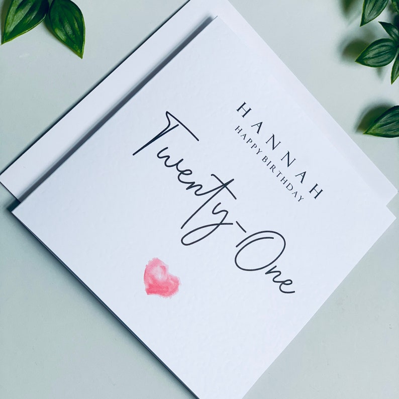 Personalised 21st Birthday Card Twenty First Birthday Card | Etsy UK