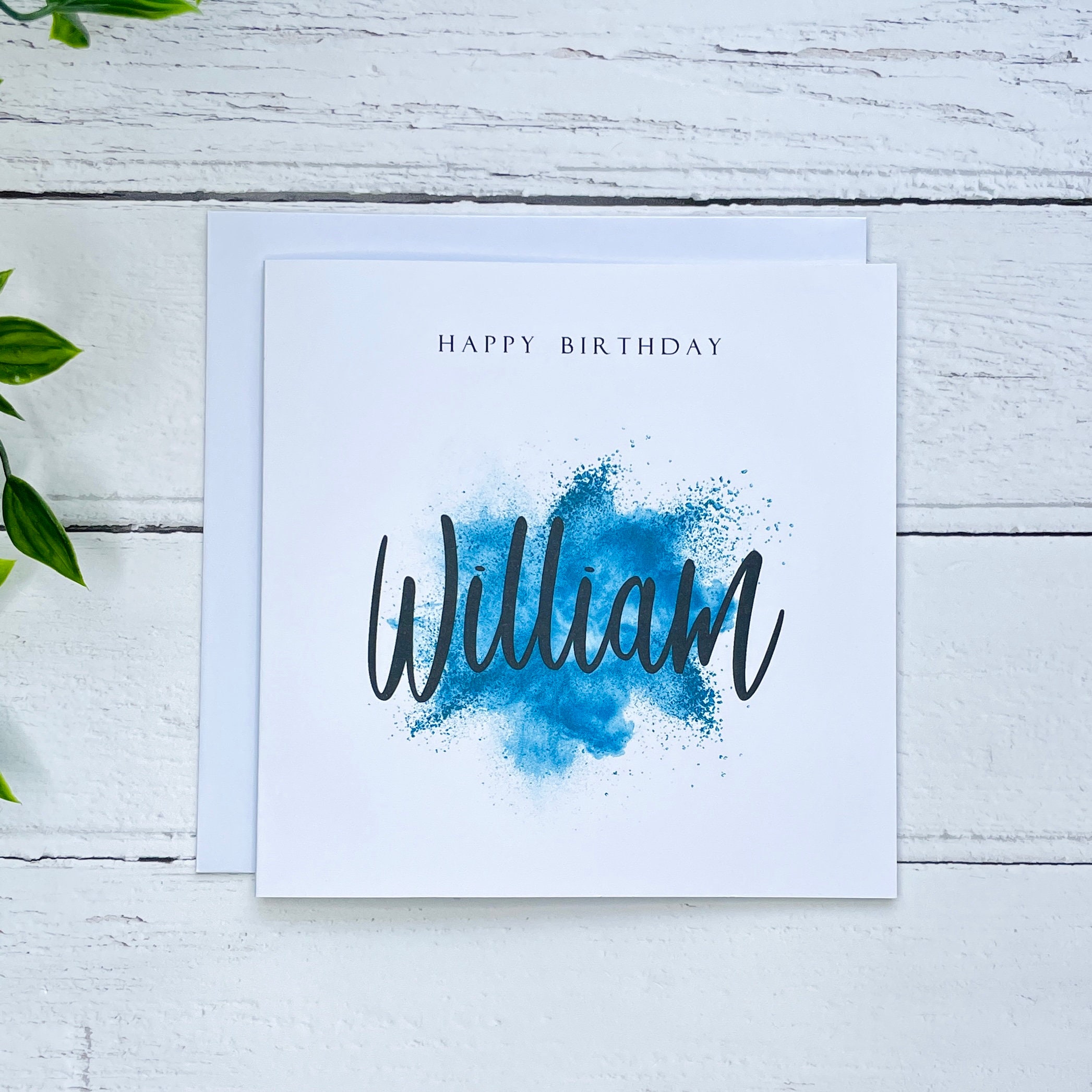 Personalised Happy Birthday Card Boy Birthday Card Blue - Etsy UK