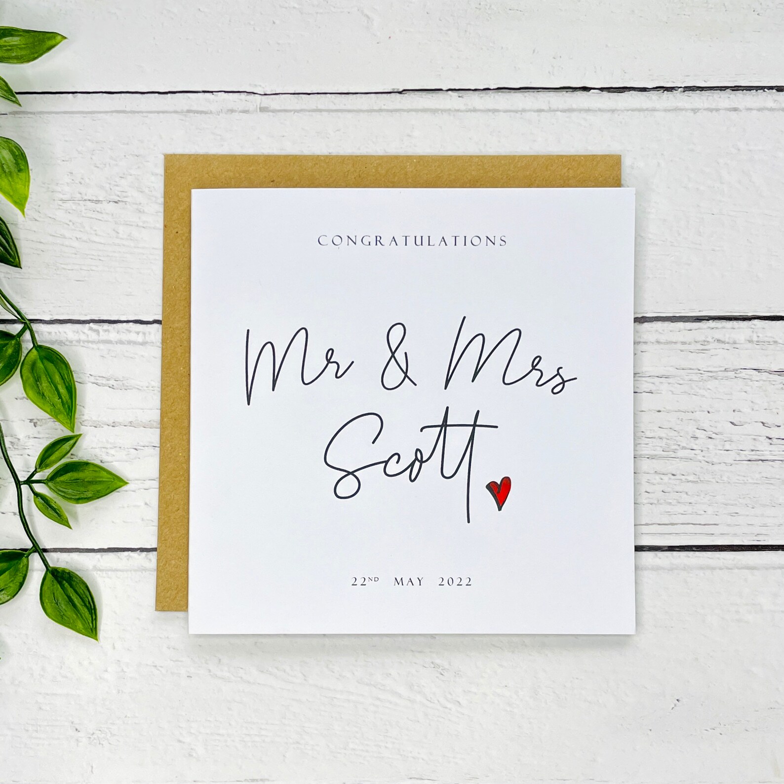 Personalised Mr and Mrs Card Wedding Day Card Marriage - Etsy UK