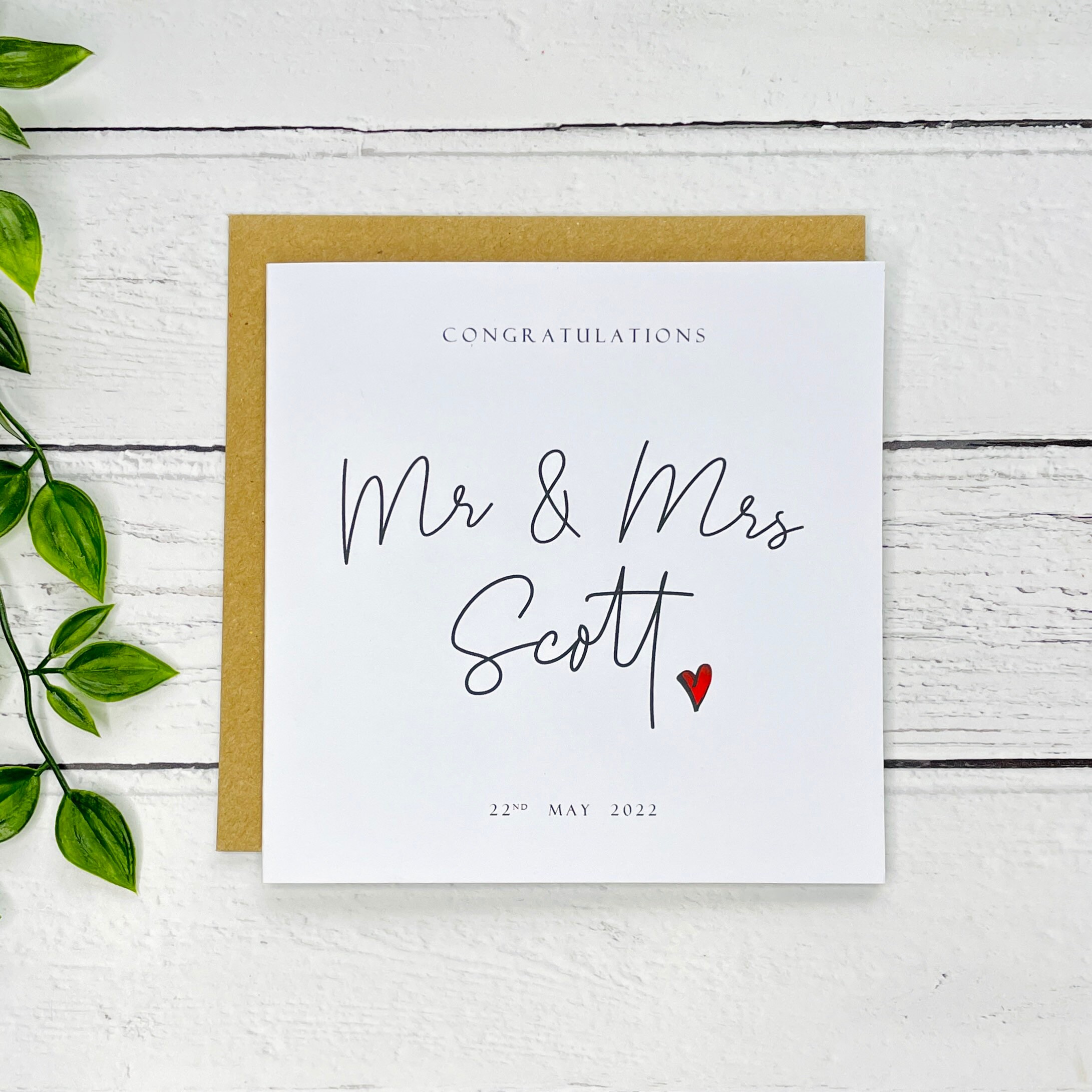 Personalised Mr and Mrs Card Wedding Day Card Marriage - Etsy UK